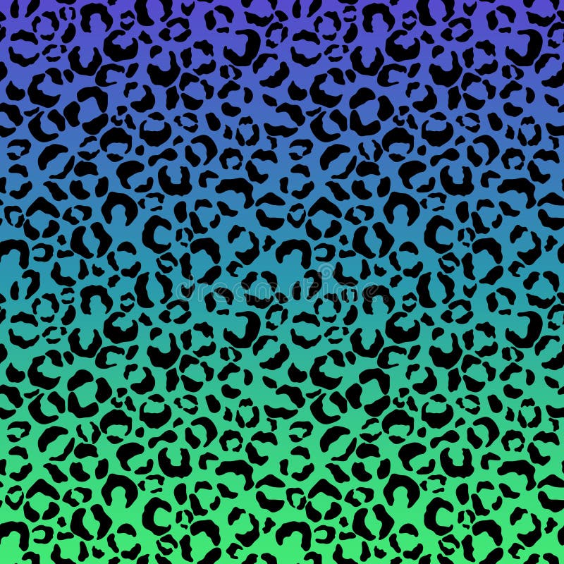 Funky Leopard Print on Gradient Background Stock Illustration ...