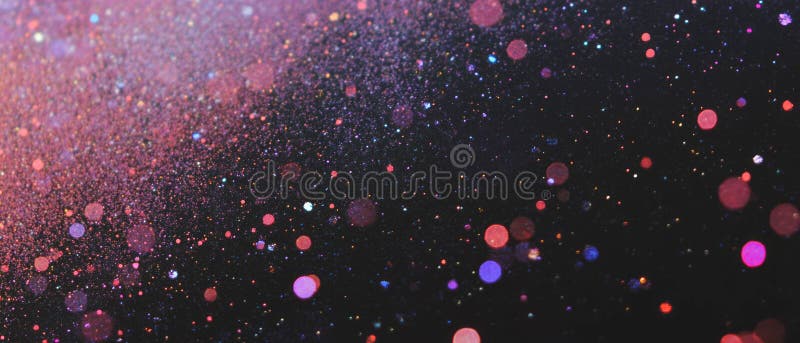 Glitter Overlay Texture with Clustered Particles Against a Black ...