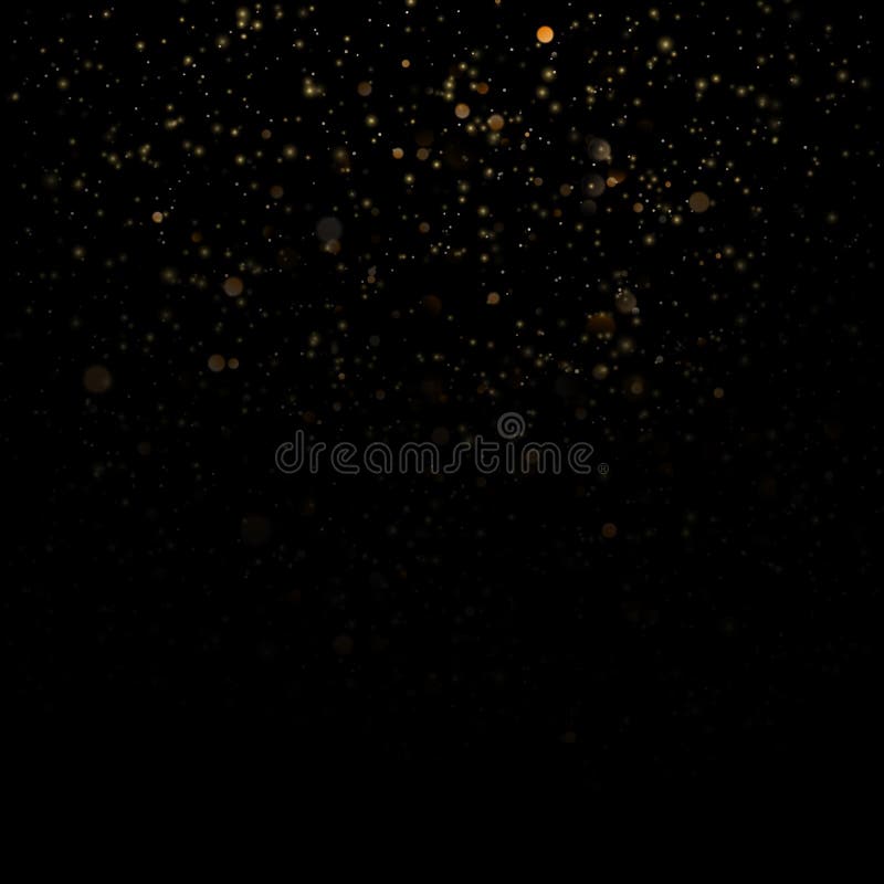Glitter Particles Overlay Effect. Gold Glittering Star Dust Sparkling ...