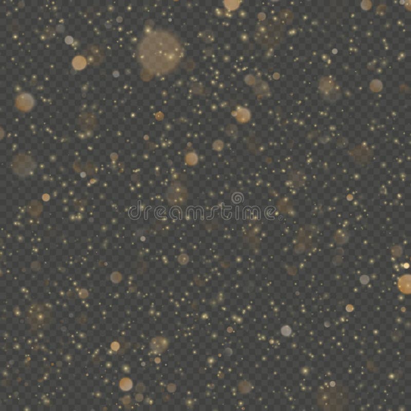 Glitter Particles Overlay Effect. Gold Glittering Star Dust Sparkling ...