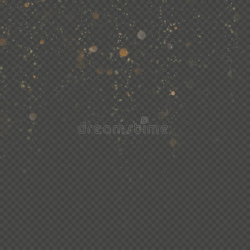 Glitter Particles Overlay Effect. Gold Glittering Star Dust Sparkling ...