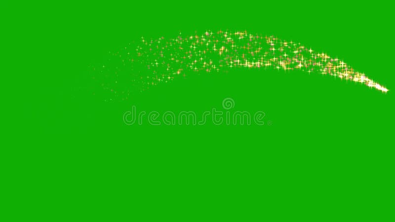 Glitter Particles with Trajectory Path on Green Screen Background Stock ...