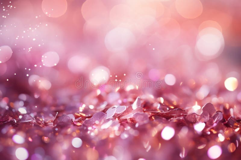 Glitter Pink Blurred Bokeh Lights Background. Generative AI Stock Photo ... Glitter Pink Blurred Bokeh Lights Background. Generative AI Stock Photo ...