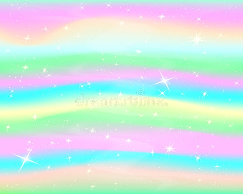 Glitter Star Rainbow Background Starry Sky In Pastel Color Bright