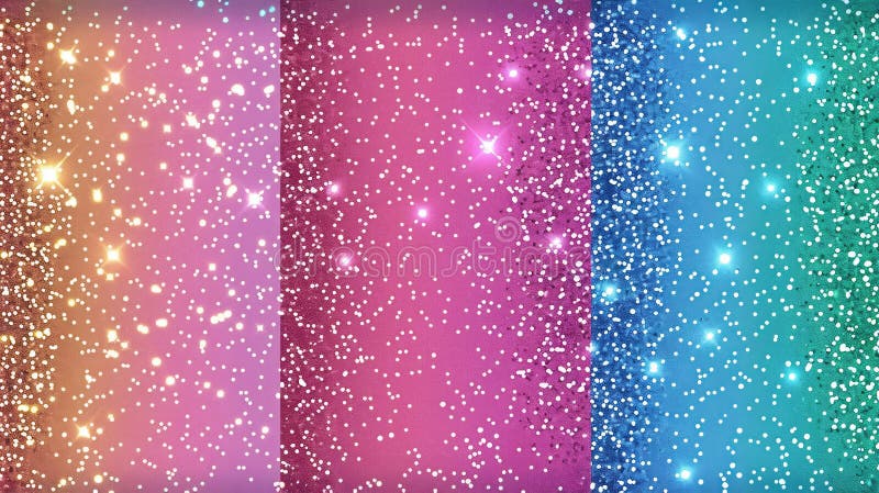 Glitter Seamless Pattern Set, Shiny Seamless Colorful Backgrounds with ...