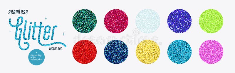 Glitter Seamless Pattern Set, Shiny Seamless Colorful Backgrounds with ...