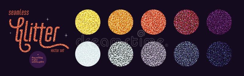 Glitter Seamless Pattern Set, Shiny Seamless Colorful Backgrounds with ...