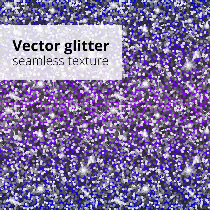 Silver Glitter Seamless Pattern Vector Sparkles Texture Sequins