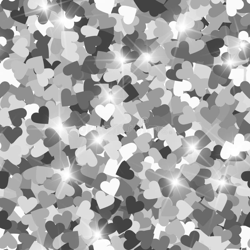 Glitter Seamless Texture. Actual Silver Particles. Endless Pattern Made ...