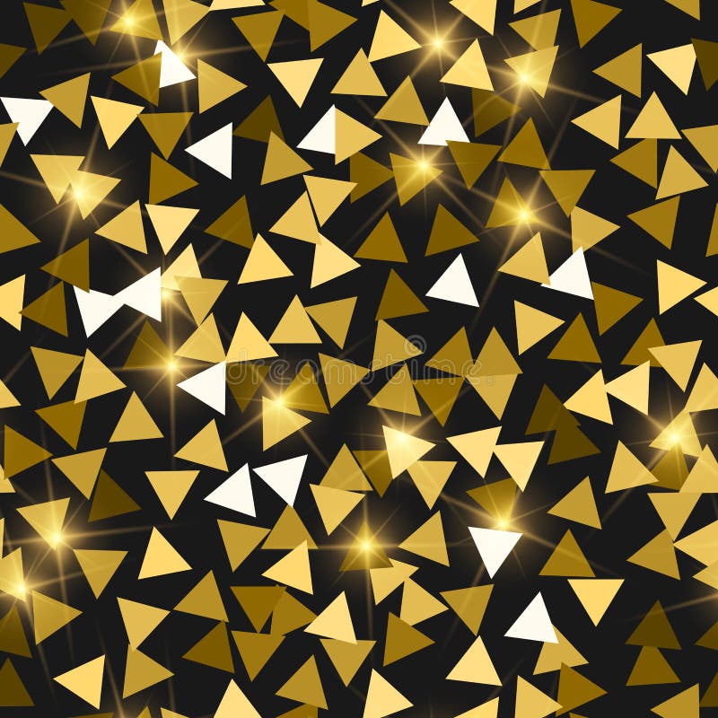 Glitter Gold Pattern Seamless Triangles Stock Illustrations – 435 ...