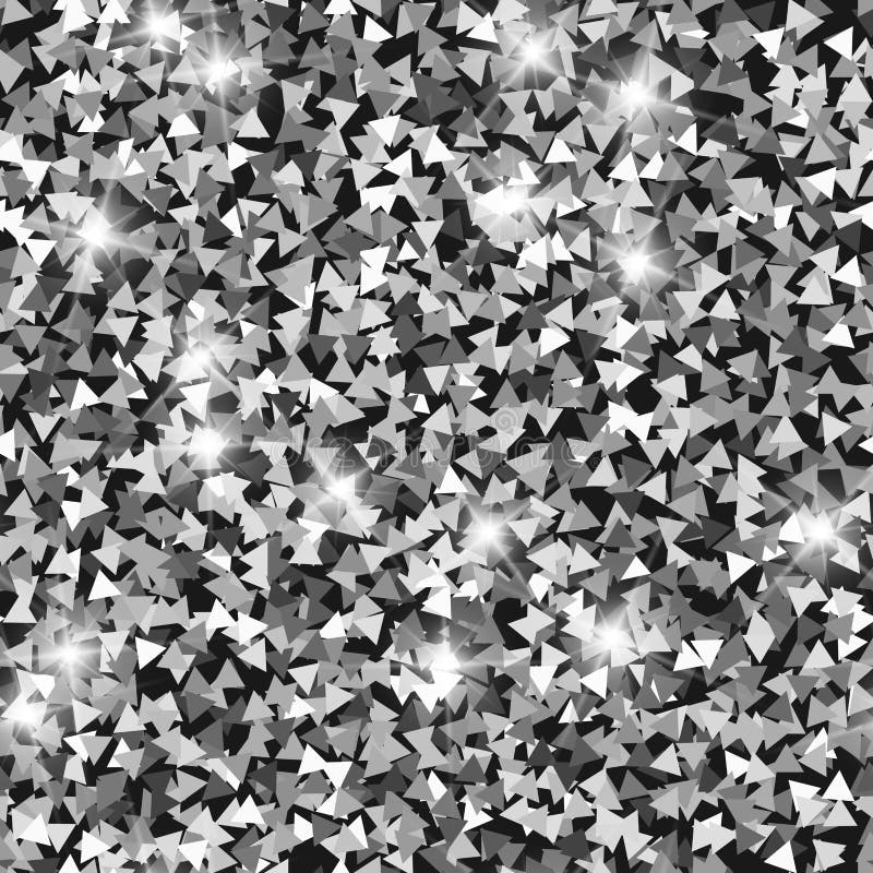 Glitter Seamless Texture. Adorable Silver Particles Stock Illustration ...
