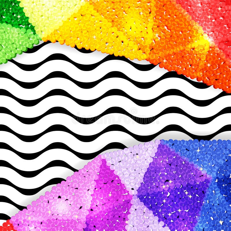 Glitter Sequin Border on a Chevron Background, Holiday Celebration ...