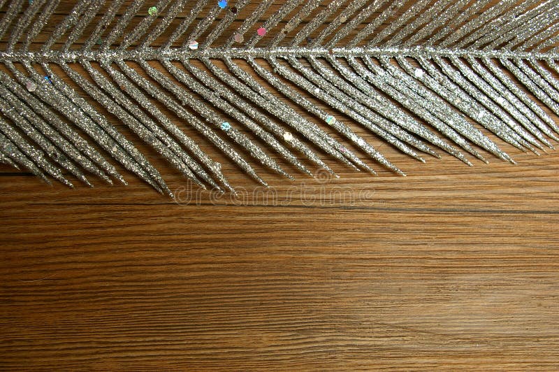 Glitter Silver Feather Wood Background Stock Image - Image of glitter ...