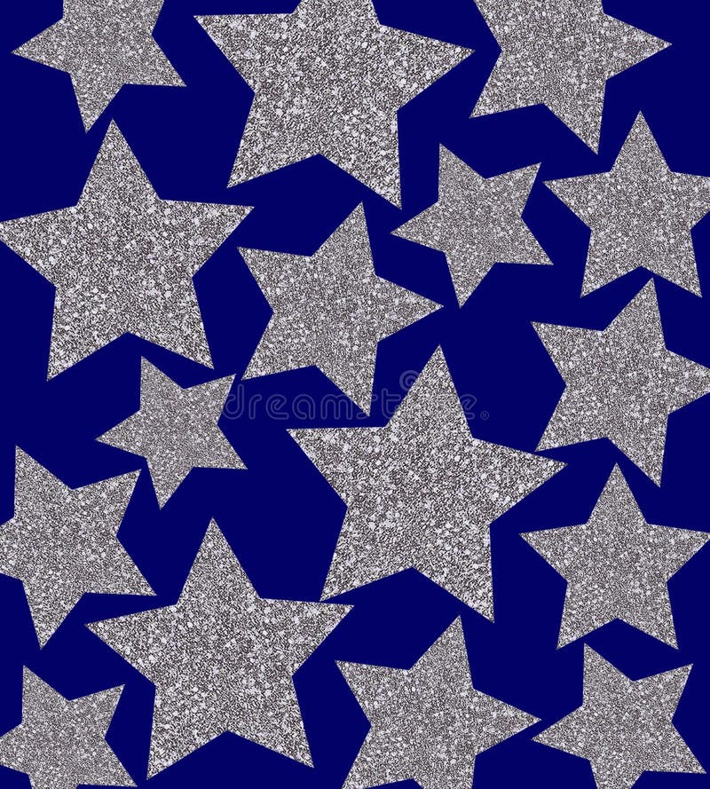 Glitter Silver Star Studded Background Stock Illustration ...