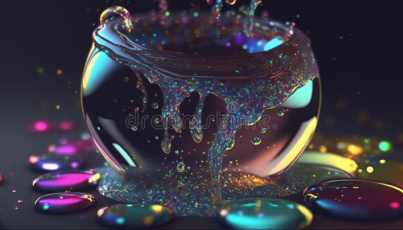 Glitter Smile Liquid. Super Realistic Background Stock Illustration ...