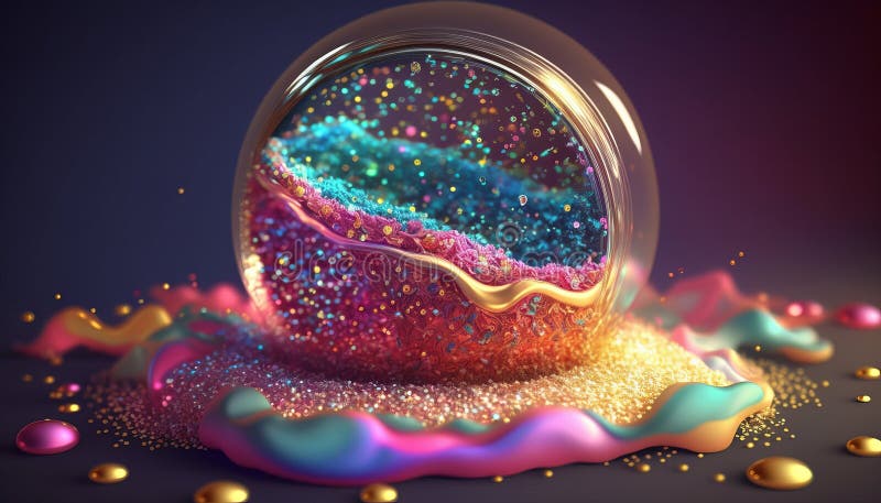 Glitter Smile Liquid. Super Realistic Background Stock Illustration ...