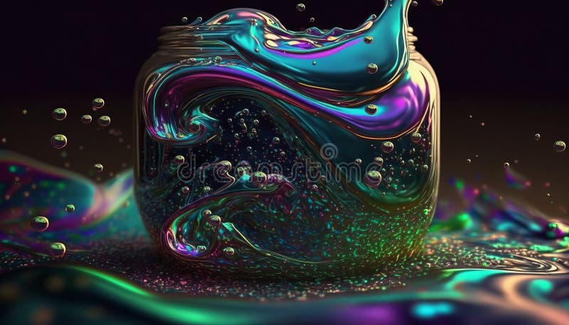 Glitter Smile Liquid. Super Realistic Background Stock Illustration ...