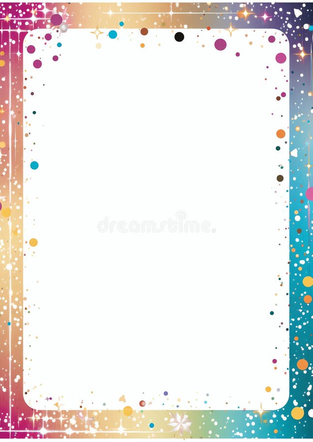 Glitter and Sparkles 90s Retro Nostalgic Frame Stock Illustration ...