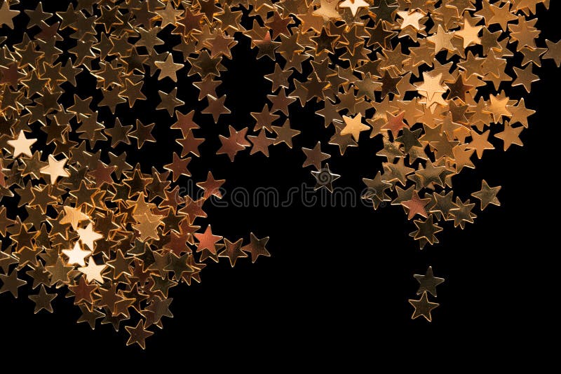 Glitter stars on black stock photo. Image of confetti - 238027914