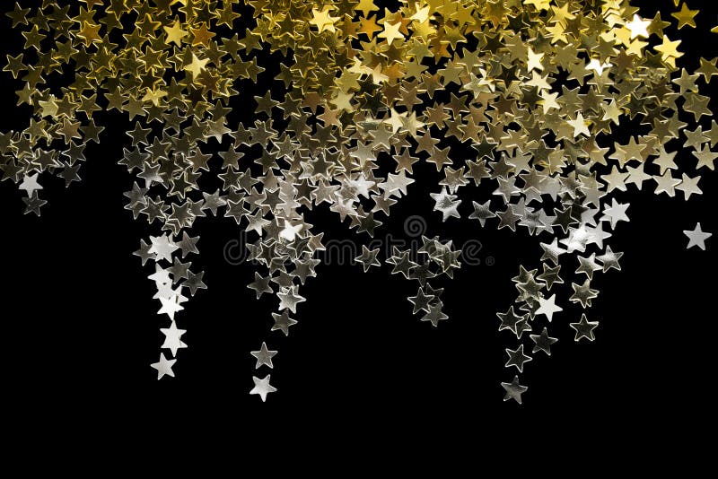 Glitter stars on black stock photo. Image of abstract - 238027858