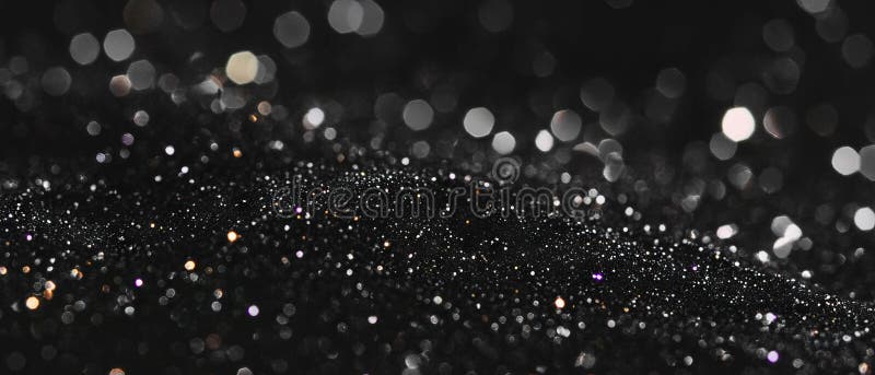 Glitter Texture with Clustered Particles on a Black Background Creating ...