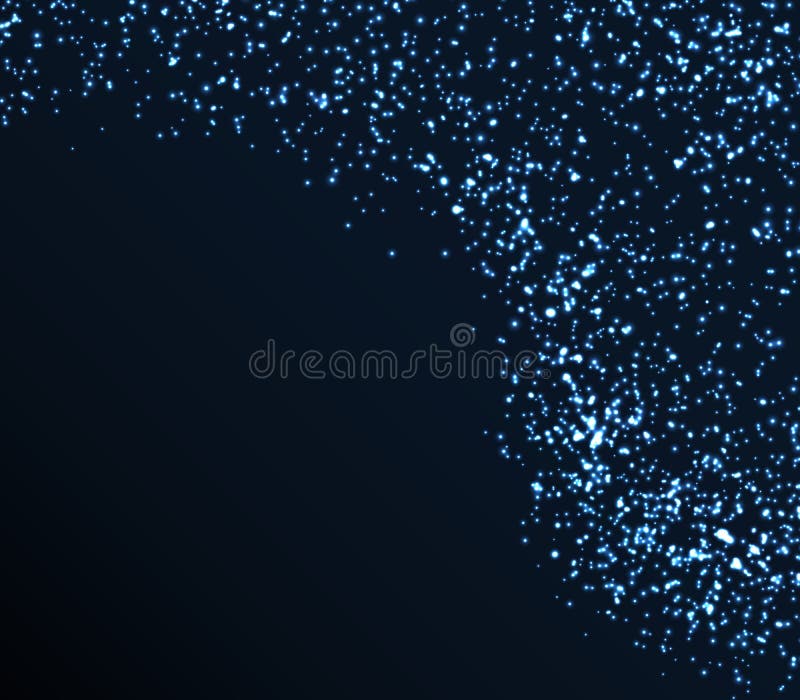 Glitter Texture. Falling Particles. Blue Lights. Stock Vector ...