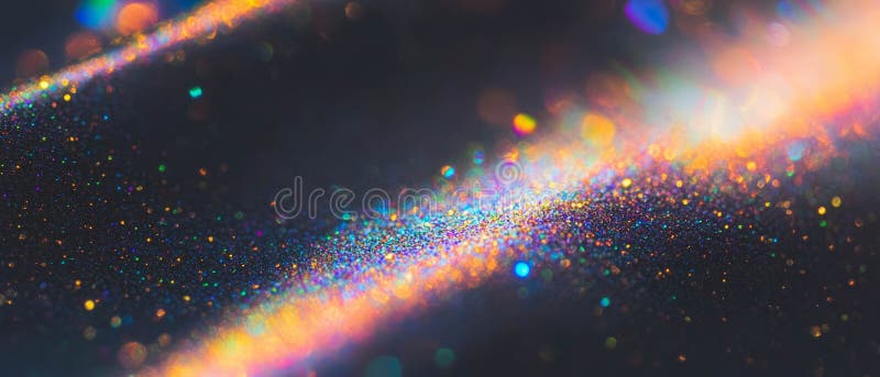 Glitter Texture with Holographic Particles Creates a Vibrant Rainbow ...