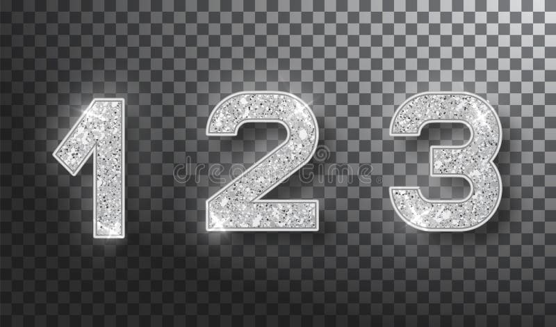 Sparkling numbers stock vector. Illustration of doodle - 21385997
