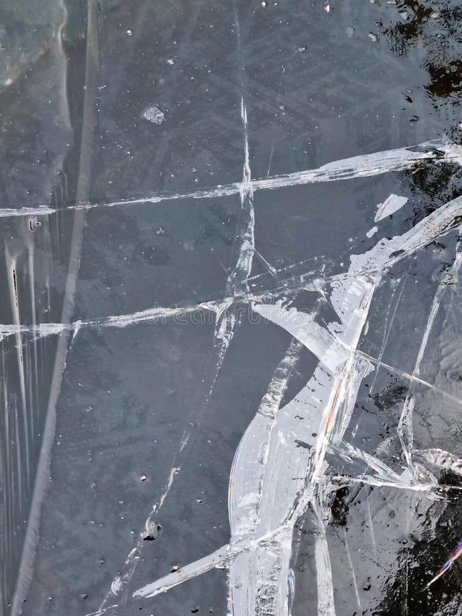 Glitter of Water in the Ice Hole. Ice and Water Texture Stock Photo - Image of autumn, circle ...