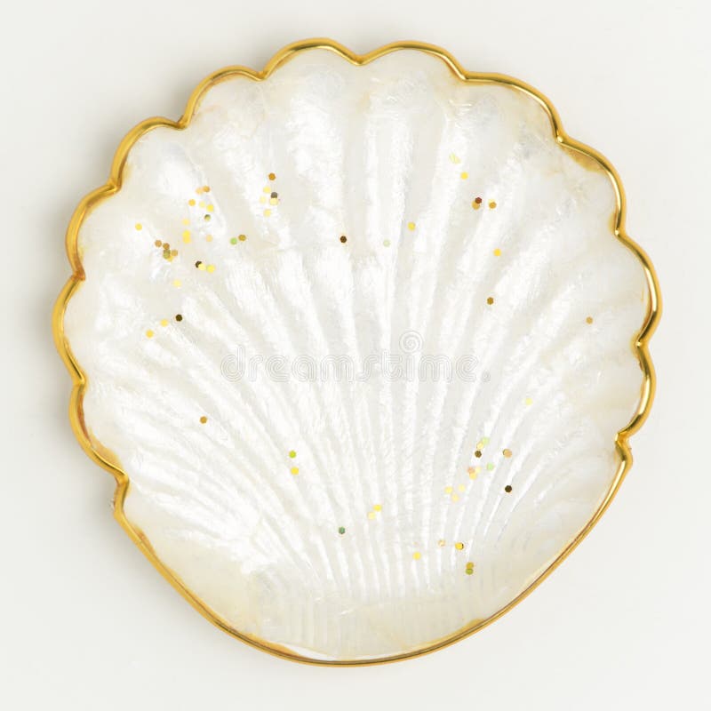 Glitter White Shell Minimal Background Stock Image - Image of shine ...