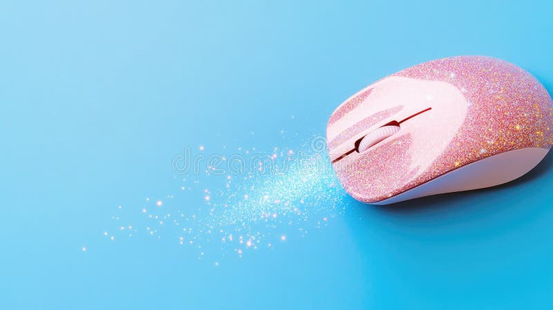 Sparkling Computer Mouse for Cleanup Awareness Stock Illustration ...