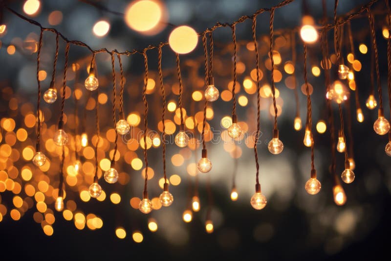 Hanging Red String Pendant Light As Lamp Stock Image - Image of year ...