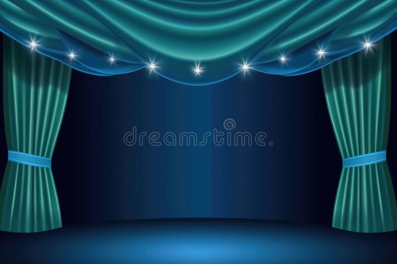 Glittering Confetti Falling Down on a Stage with Lightbeams Background ...