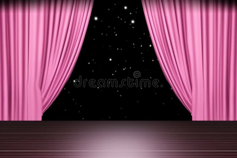 Glittering Confetti Falling Down on a Stage with Lightbeams Background ...