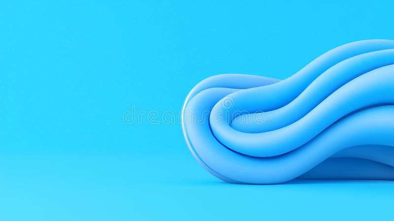 Glittering 3D Blue Wavy Background with Sparkling Lights. Stock ...