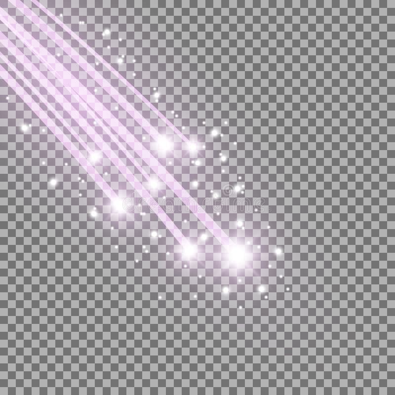 Glittering Falling Stars, Purple Color Stock Vector - Illustration of ...