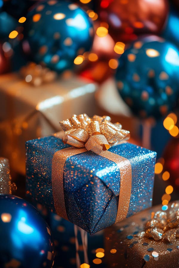 Glittering Glowing Many Present Boxes. by Generative Ai Stock ...