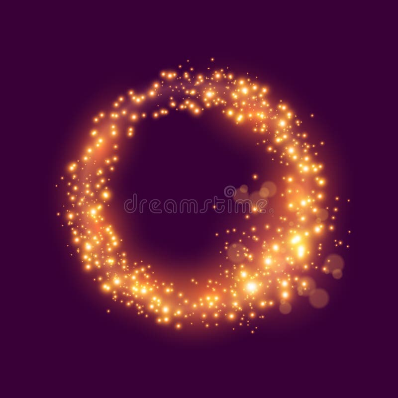 Glittering Glowing Particles Loop Stock Vector - Illustration of ...