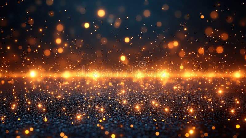 Glittering Gold Particles Stage Backdrop Stock Illustration ...