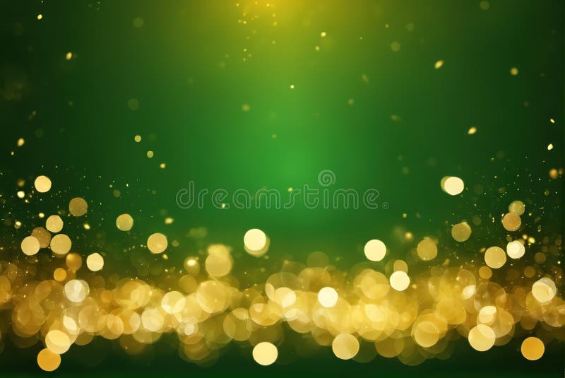 Glittering Gold Powder on a Green Background Stock Illustration ...