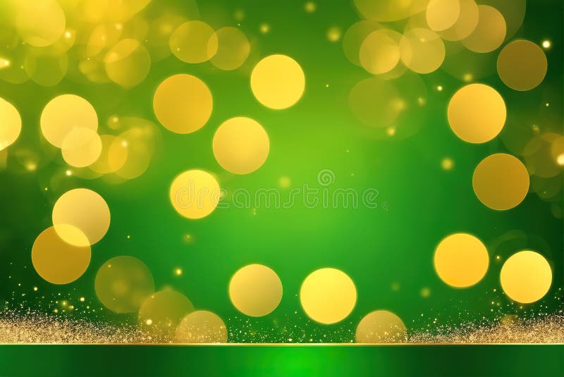 Glittering Gold Powder on a Green Background Stock Illustration ...