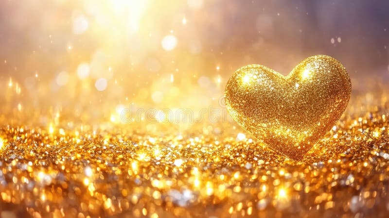 A Glittering Golden Bokeh Effect is Isolated on Either a White or ...