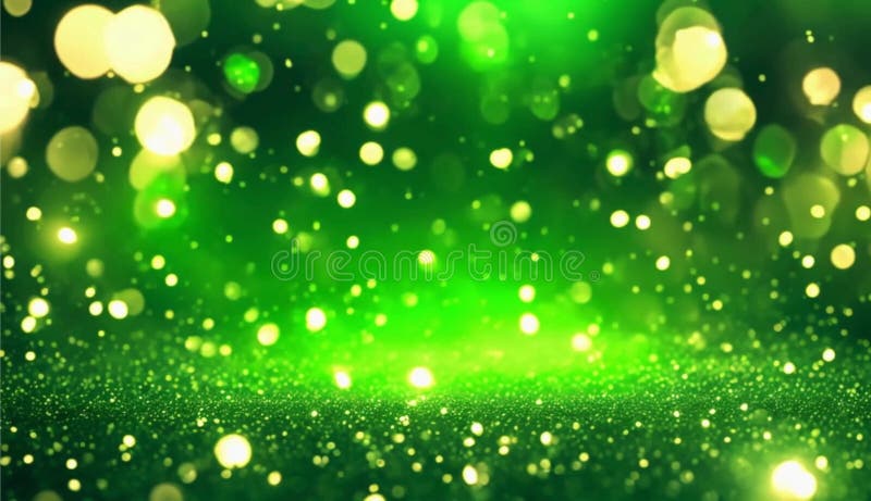Glittering Green Background Light Particles. 4K Background Material for ...