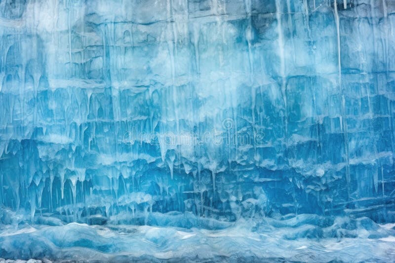 Glittering Ice Walls of a Cave in a Glacier Due To Subzero Temperatures ...