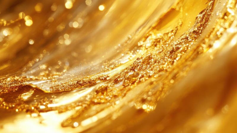 Glittering Liquid, Captivating Reflections on Smooth Liquid, Abstract ...