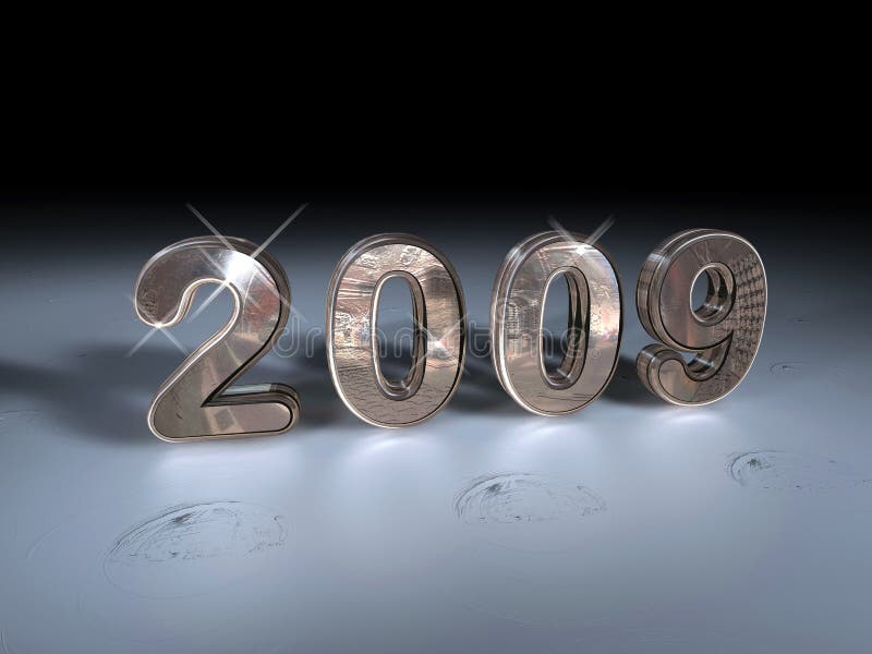 Glittering metallic 2009 stock image. Image of holiday - 6496029