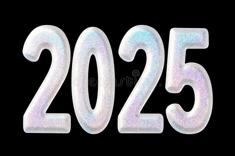 Glittering 2025 New Year Celebration in Sparkling Pastel Hues Stock ...