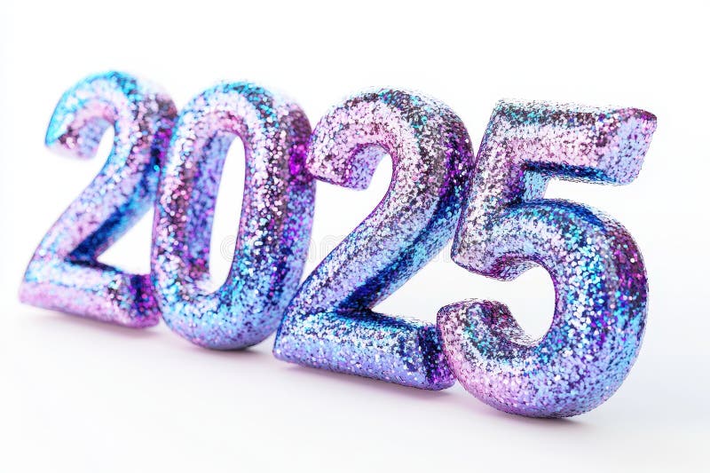 Glittering 2025 Numbers Celebrating the New Year in Sparkling Style ...