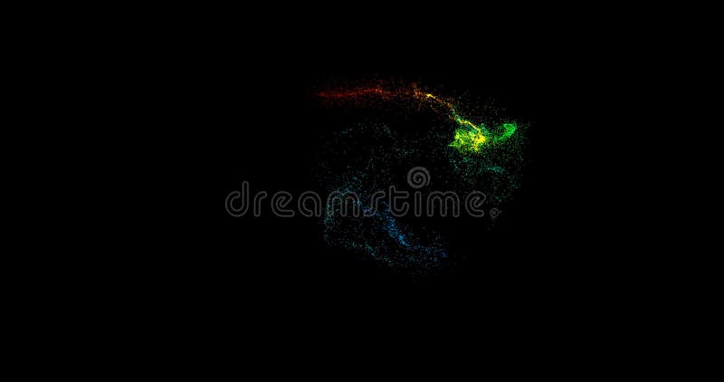 Glittering Particle Trails for Transition or Wipe Effect. Stock ...