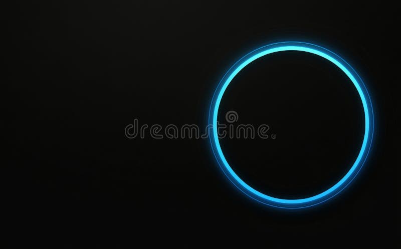 Glittering Particles in an Abstract Blue Glowing Circle Stock ...